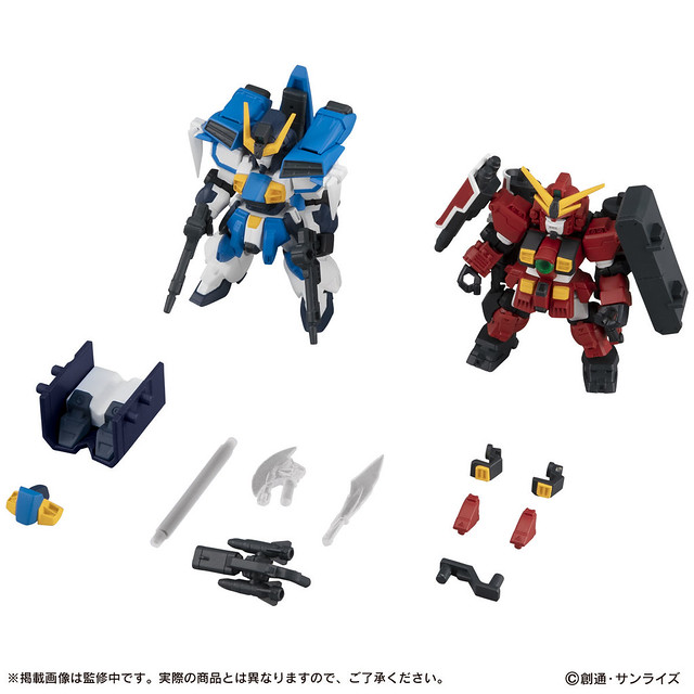 MOBILE SUIT ENSEMBLE《機動新世紀鋼彈X》EX19 斑豹毀滅者鋼彈&空中霸王爆裂者鋼彈（ガンダムレオパルドデストロイ＆ガンダムエアマスターバーストセット）