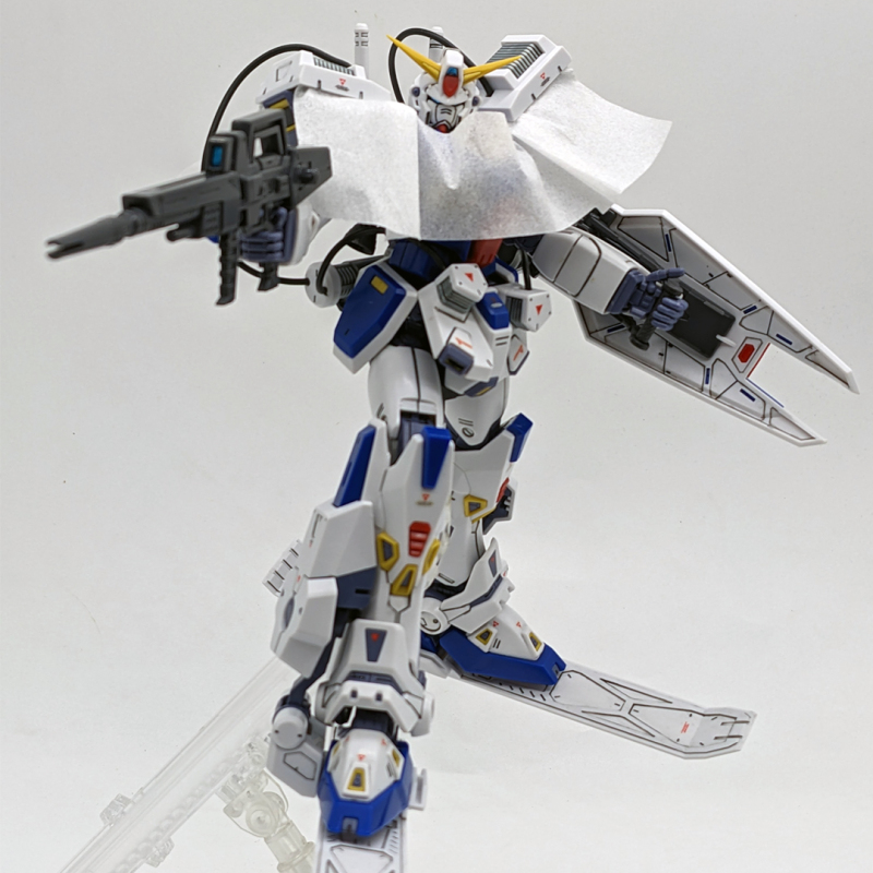 機械的事，我們不會明 ! 滑雪吧 ! Gundam F90 ! MG F90 冬季滑雪裝 C Type 與加布蘭 T type【模型分享】