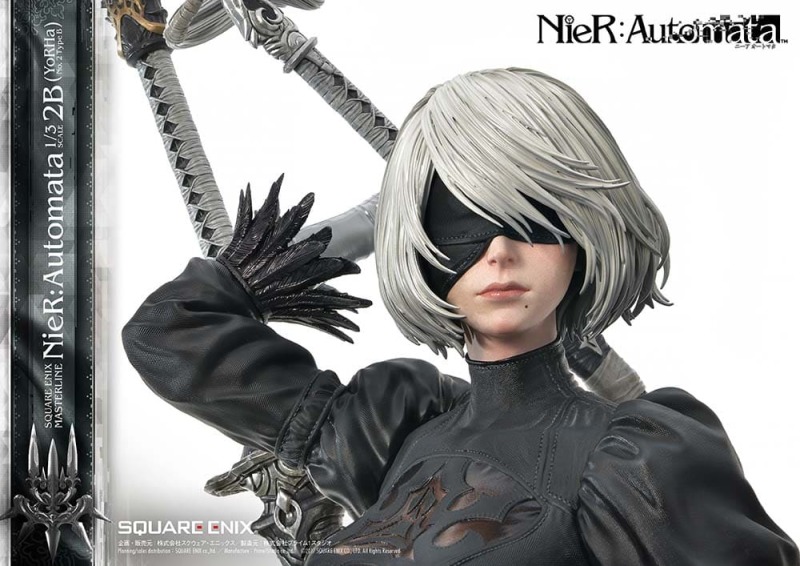 SQUARE ENIX MASTERLINE『尼爾：自動人形 2B 1/3 比例雕像』細膩雕塑爆衣後美臀、廢墟場景！
